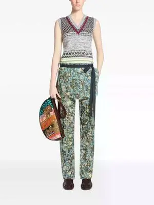 Dries Van Noten Pleated Wrap Mini Skirt