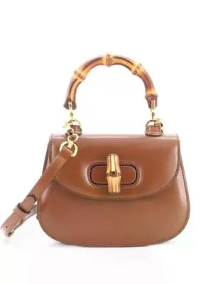 Gucci Bamboo 1947 Top Handle Bag Leather Mini Shoulder Bag
