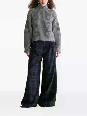 BELLEROSE Check-pattern Wide-leg Trousers