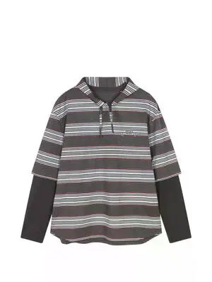 CROQUIS Striped Mock-layer T-shirt