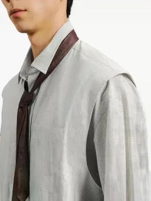 CROQUIS Gingham-check Shoulder-detail Shirt