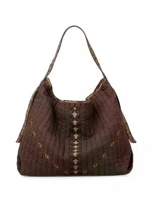 Ba&sh Large Lenny Embroidered Quilted Tote Bag
