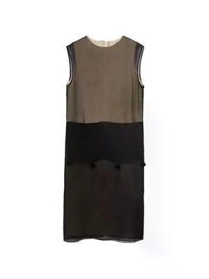 LESS Double-layer Silk Midi Dress