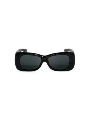 Saint Laurent Howl Rectangle-frame Sunglasses - Black