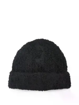 MAISON MARGIELA Bouclé-knit Beanie Hat - Black