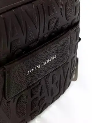 Armani Exchange Logo-embossed Leather Cross Body Bag