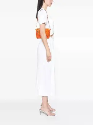 Miu Miu 2010-2026 Matelasse Nappa Lux Charm Shoulder Bag - Orange