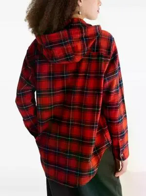 BELLEROSE Check Hooded Shirt