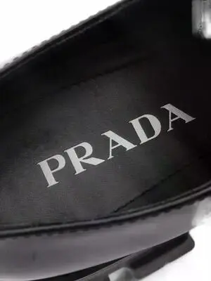 Prada 2010s Monolith Brushed-leather Derby Shoes
