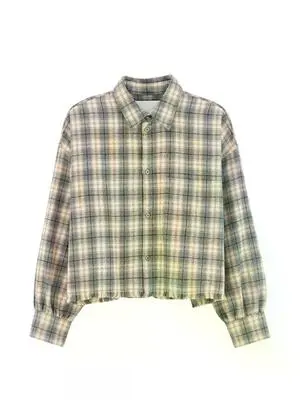 BELLEROSE Jonnie Check Frayed-hem Shirt