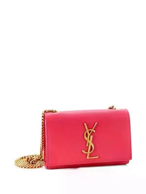Saint Laurent Classic Monogram Grainy Leather Small Crossbody Bag