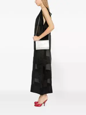 Rene Caovilla Crystal-embellished Chain-strap Clutch Bag - Silver