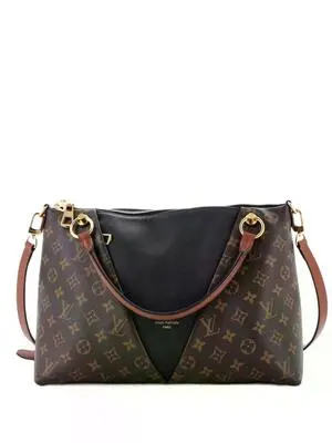 LOUIS VUITTON V Tote Monogram Canvas And Leather Mm Shoulder Bag