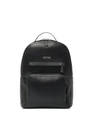 LOTTUSSE Terminal Logo-plaque Leather Backpack - Black