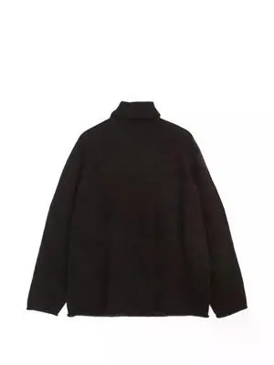 You Must Create Runaway Neck-buttoned Sweater - Brown