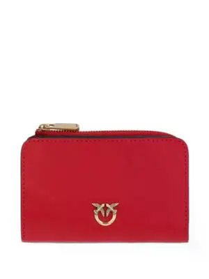 Pinko Love Birds Leather Wallet - Red