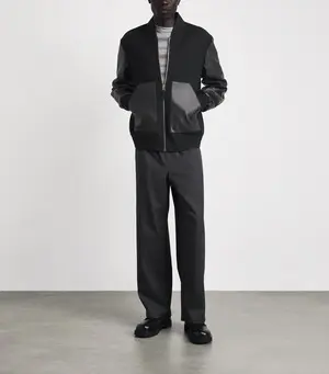 Mackage Wool Leather-trim Emilio Bomber Jacket