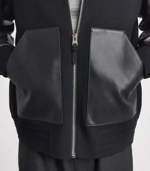 Mackage Wool Leather-trim Emilio Bomber Jacket