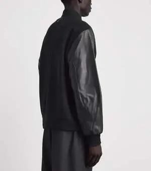 Mackage Wool Leather-trim Emilio Bomber Jacket