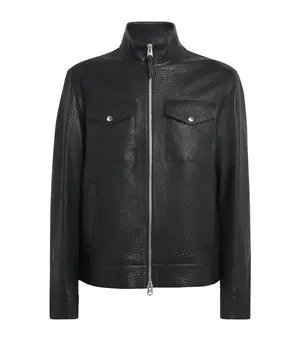 Mackage Grained Otto Leather Jacket - Black