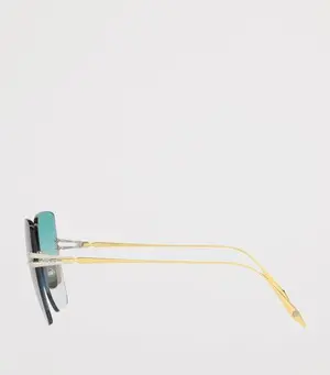 Dita Rimless Square Embra Sunglasses