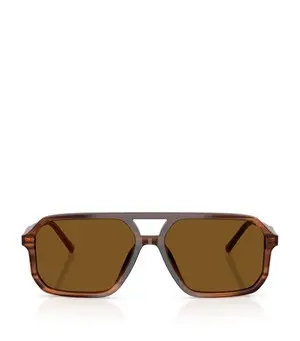 Dolce & Gabbana Acetate Dg4541 Pilot Sunglasses - Brown