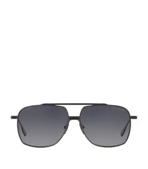 Dita Metal Alkamx Square Sunglasses - Black