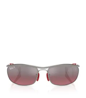 Ray-ban Scuderia Ferrari Collection Oval Sunglasses - Grey