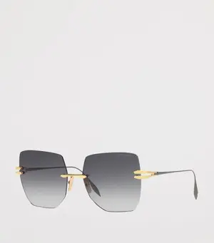 Dita Rimless Square Embra Sunglasses