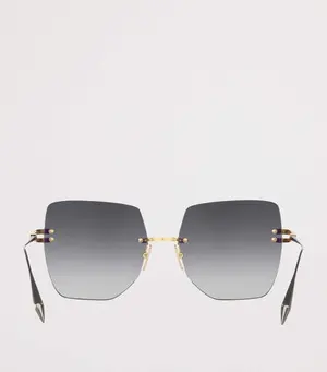 Dita Rimless Square Embra Sunglasses