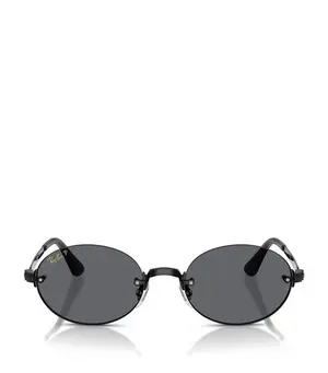 Ray-ban By A$ap Rocky Oval Sunglasses - Black