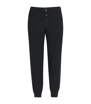 Dries Van Noten Wool Straight Sweatpants - Black