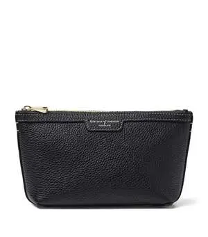 ASPINAL OF LONDON Leather Hudson Cosmetics Bag - Black