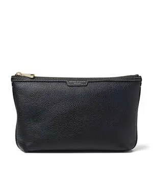 ASPINAL OF LONDON Leather Hudson Toiletry Bag - Black