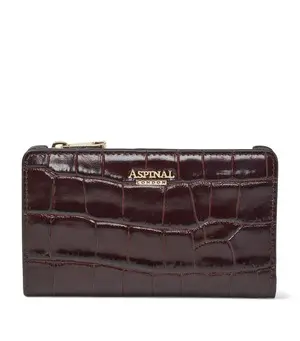 ASPINAL OF LONDON Small Leather Mayfair Purse - Brown
