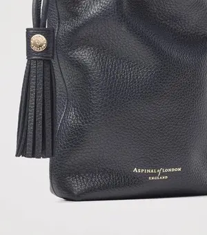 ASPINAL OF LONDON Leather Soho Cross-body Pouch - Navy