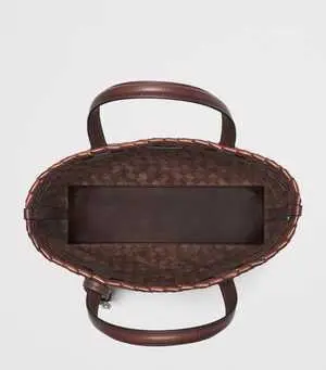 ASPINAL OF LONDON Small Woven Leather Tote Bag