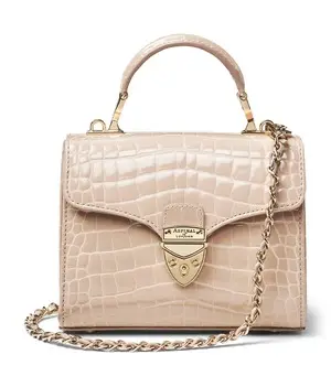 ASPINAL OF LONDON Mini Leather Mayfair Top-handle Bag - Neutral