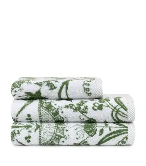 YVES DELORME Botanic Hand Towel - Green