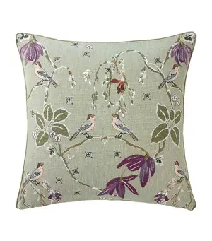 YVES DELORME Rameau Cushion Cover - Green