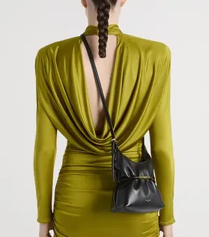 Balmain Mini Leather Sphynx Shoulder Bag