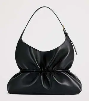 Balmain Medium Lambskin Sphynx Top-handle Bag