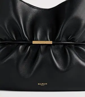 Balmain Medium Lambskin Sphynx Top-handle Bag