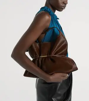 Balmain Medium Pony Hair Sphynx Shoulder Bag