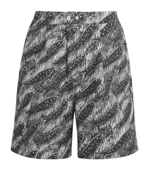 Jacquemus Pleated Pyjama Shorts - White