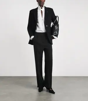 Max Mara Virgin Wool Palazzo Trousers