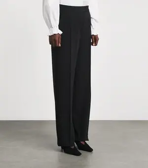 Max Mara Virgin Wool Palazzo Trousers