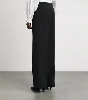 Max Mara Virgin Wool Palazzo Trousers