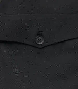 Yohji Yamamoto Wool Pleated Straight Trousers