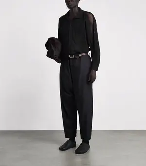 Yohji Yamamoto Cotton Buttoned-shoulder Shirt